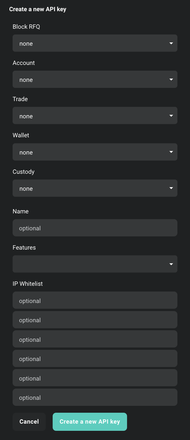 Creating new API key on Deribit – Deribit Support