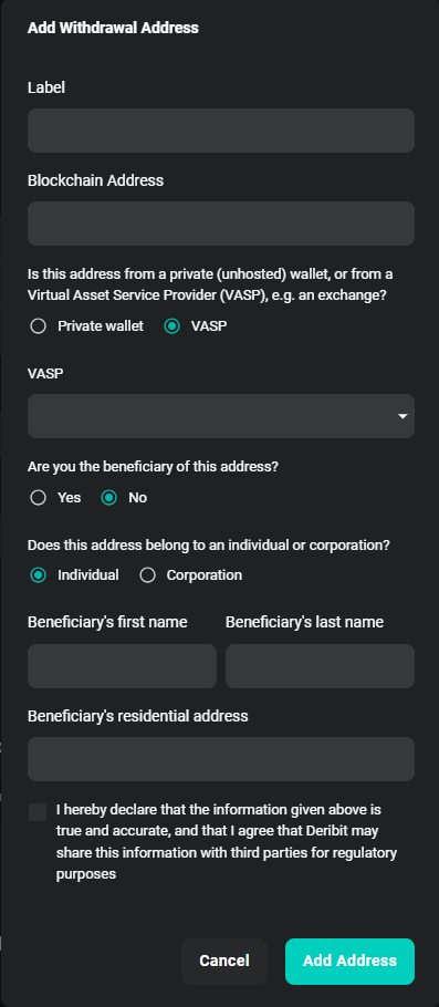 The Travel Rule – Deribit Support